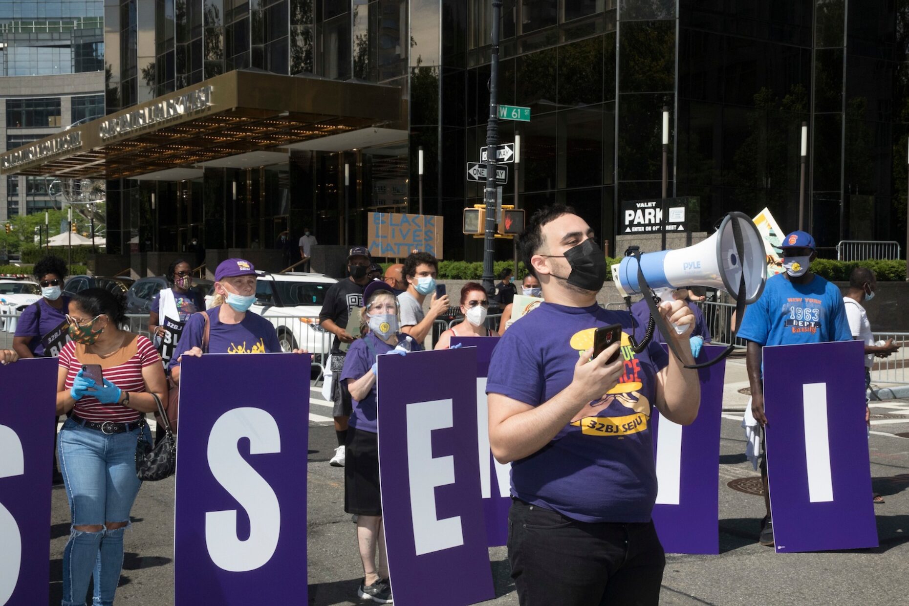 Thousands of food workers walk off the job in a "Strike for Black Lives"